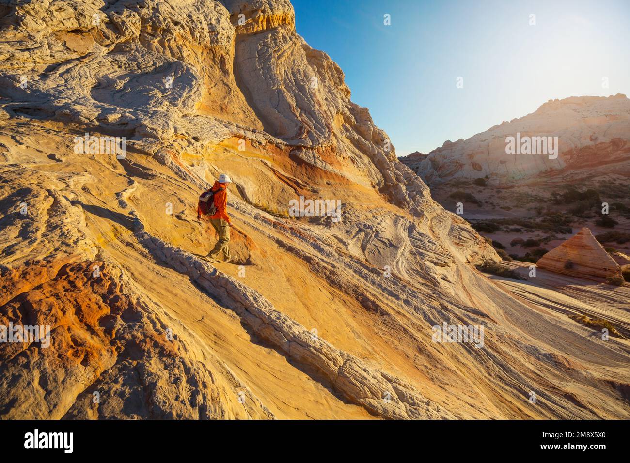 Hike in the Utah mountains. Hiking in unusual natural landscapes ...