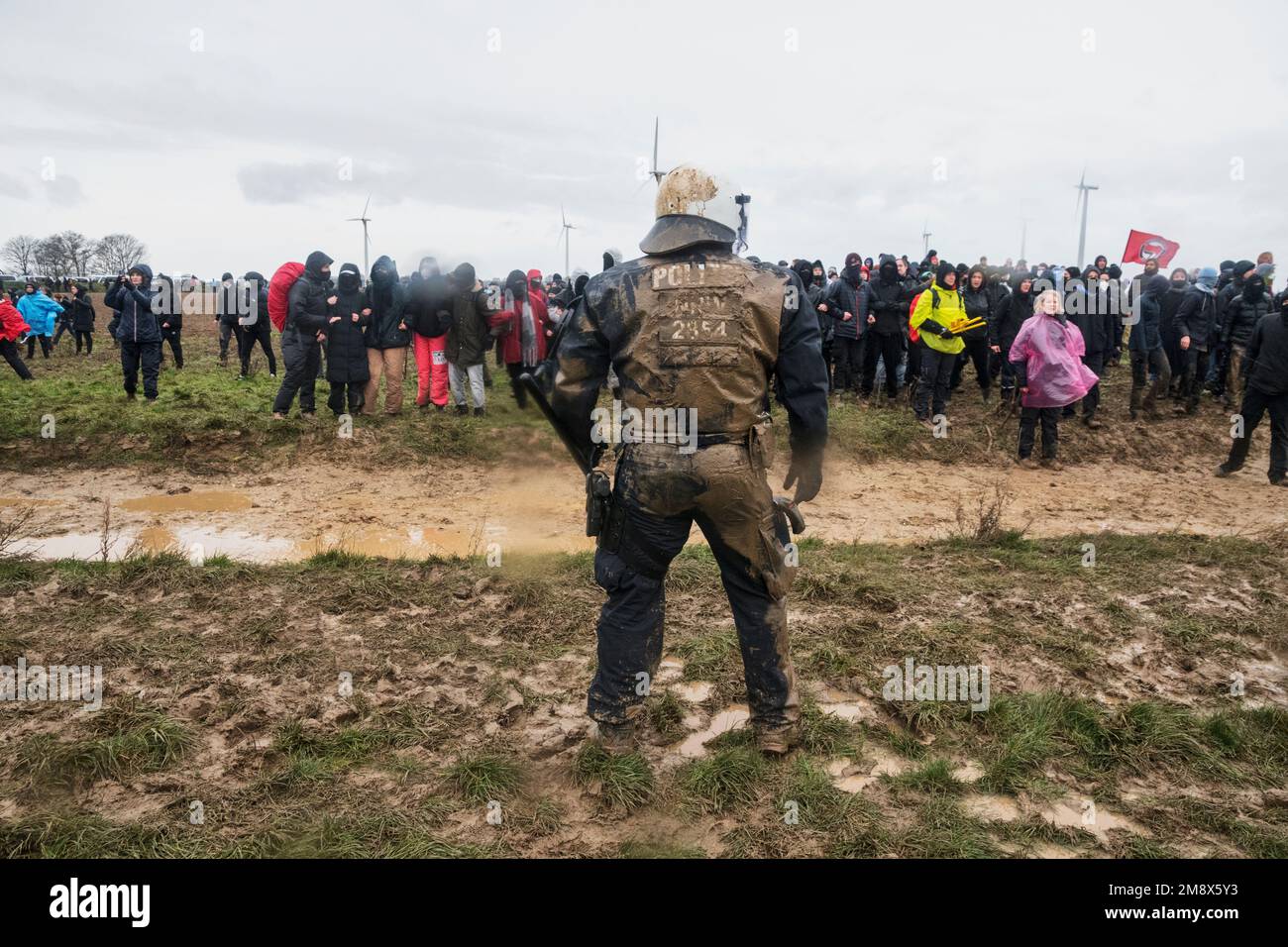 01-14-2023.Keyenberg,Germany.Big demonstration against the demolition ...