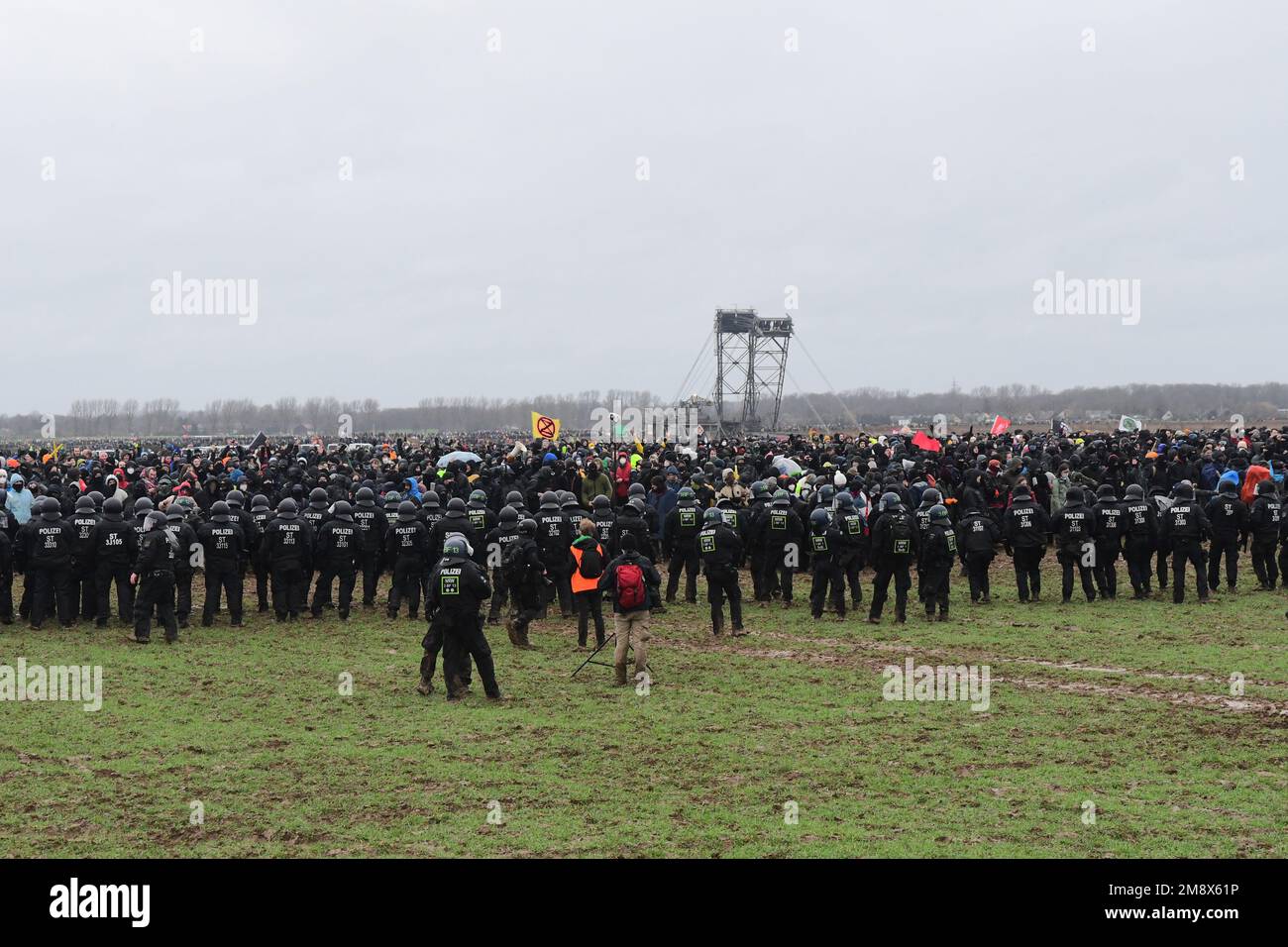 01-14-2023.Keyenberg,Germany.Big demonstration against the demolition ...