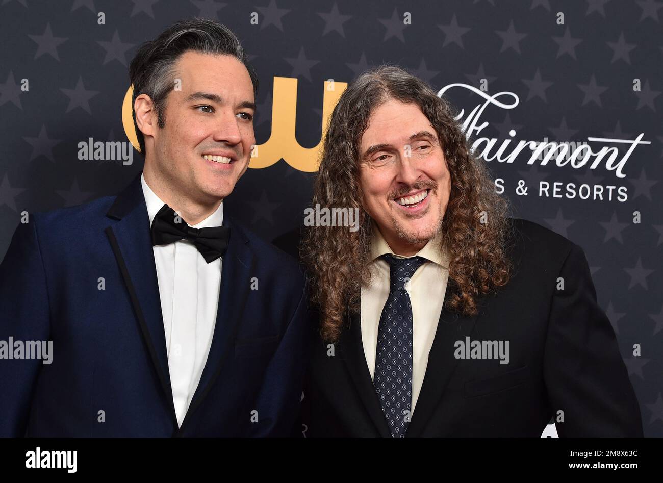 Eric Appel, left, and "Weird Al" Yankovic arrive at the 28th annual ...