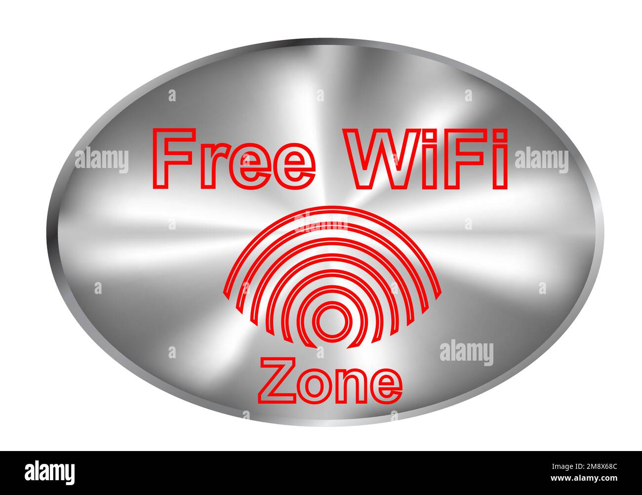 Free WiFi Zone sign vector illustration on white Stock Vector Image ...