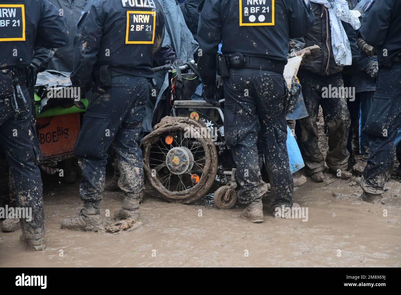01-14-2023.Keyenberg,Germany.Big demonstration against the demolition ...