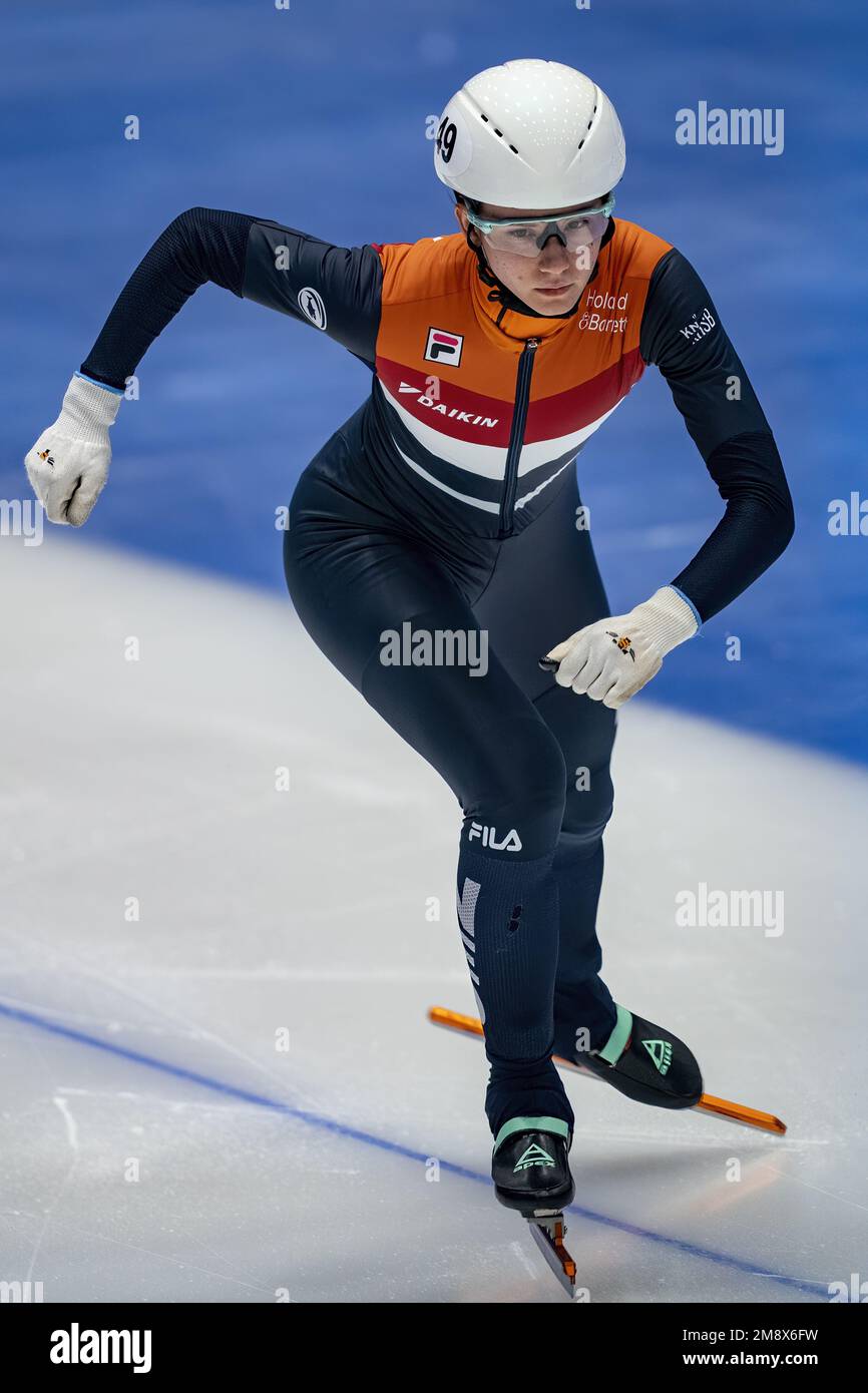 GDANSK - Selma Poutsma during 1000 meters on day 3 of the European ...