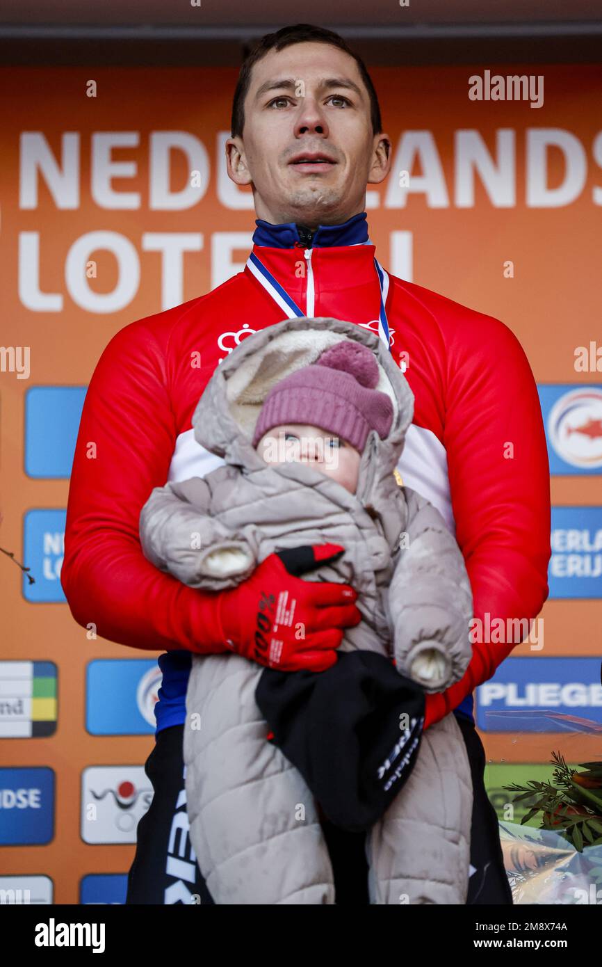 ZALTBOMMEL - Lars van der Haar during the ceremony at the Plieger NK ...