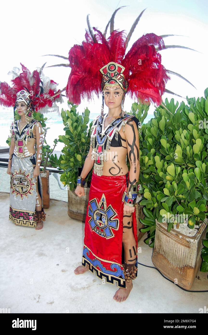 Faces of Mexico: Young Women Wears Ceremonial Garb in CancunCancun ...