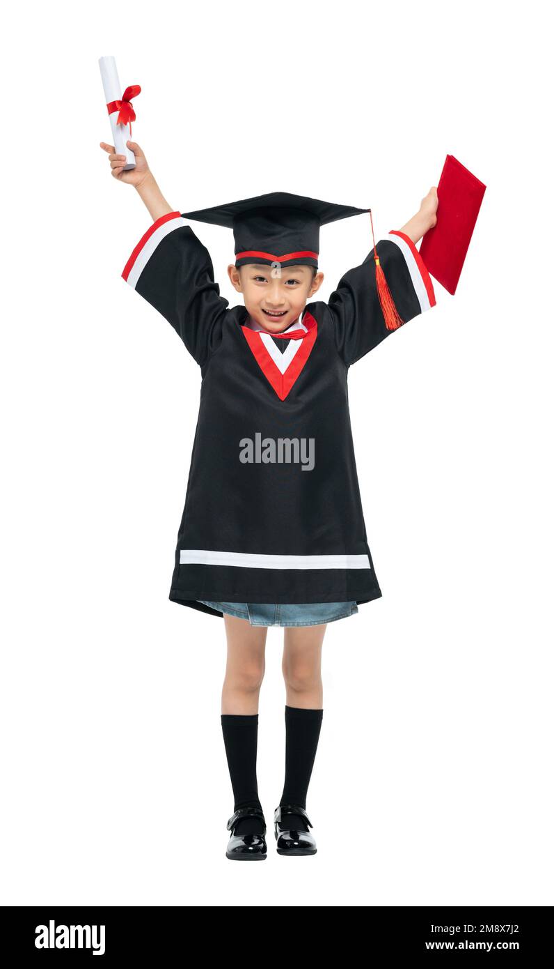 With a doctorial hat girl Stock Photo - Alamy