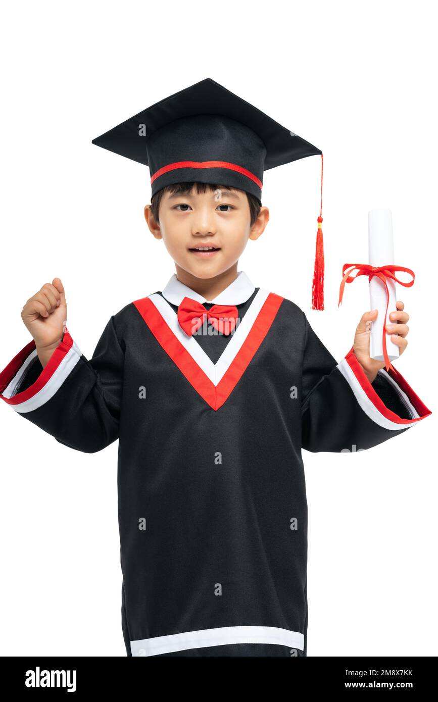 With the boy of doctorial hat Stock Photo - Alamy