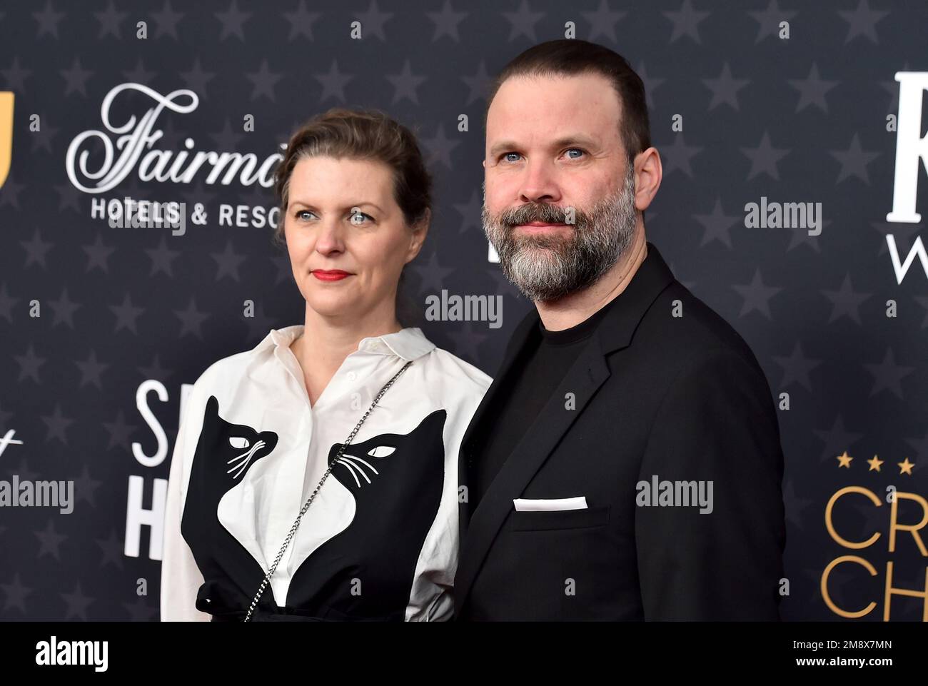 Jantje Friese, left, and Baran bo Odar arrive at the 28th annual ...