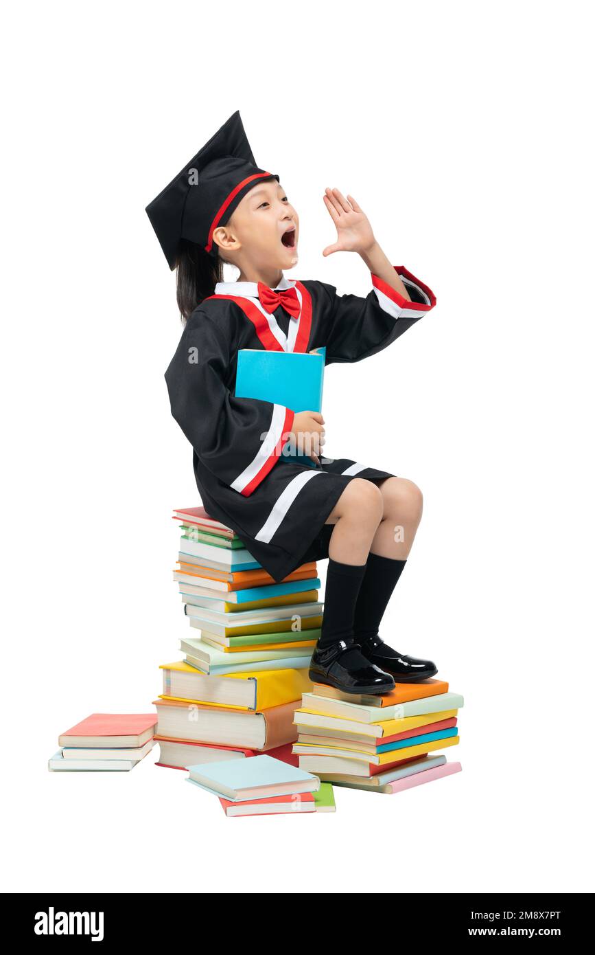 With a doctorial hat girl Stock Photo - Alamy