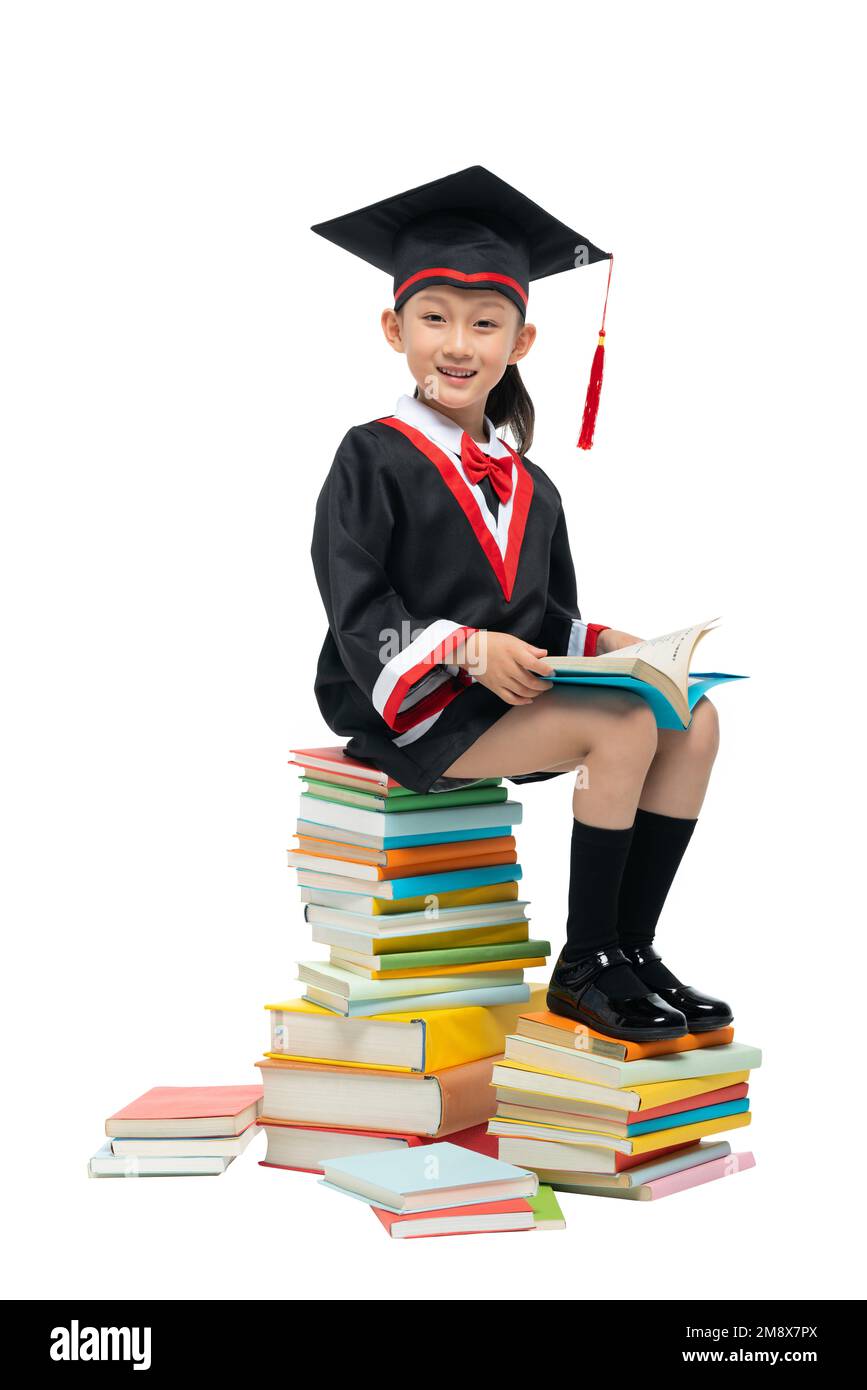 With a doctorial hat girl Stock Photo - Alamy