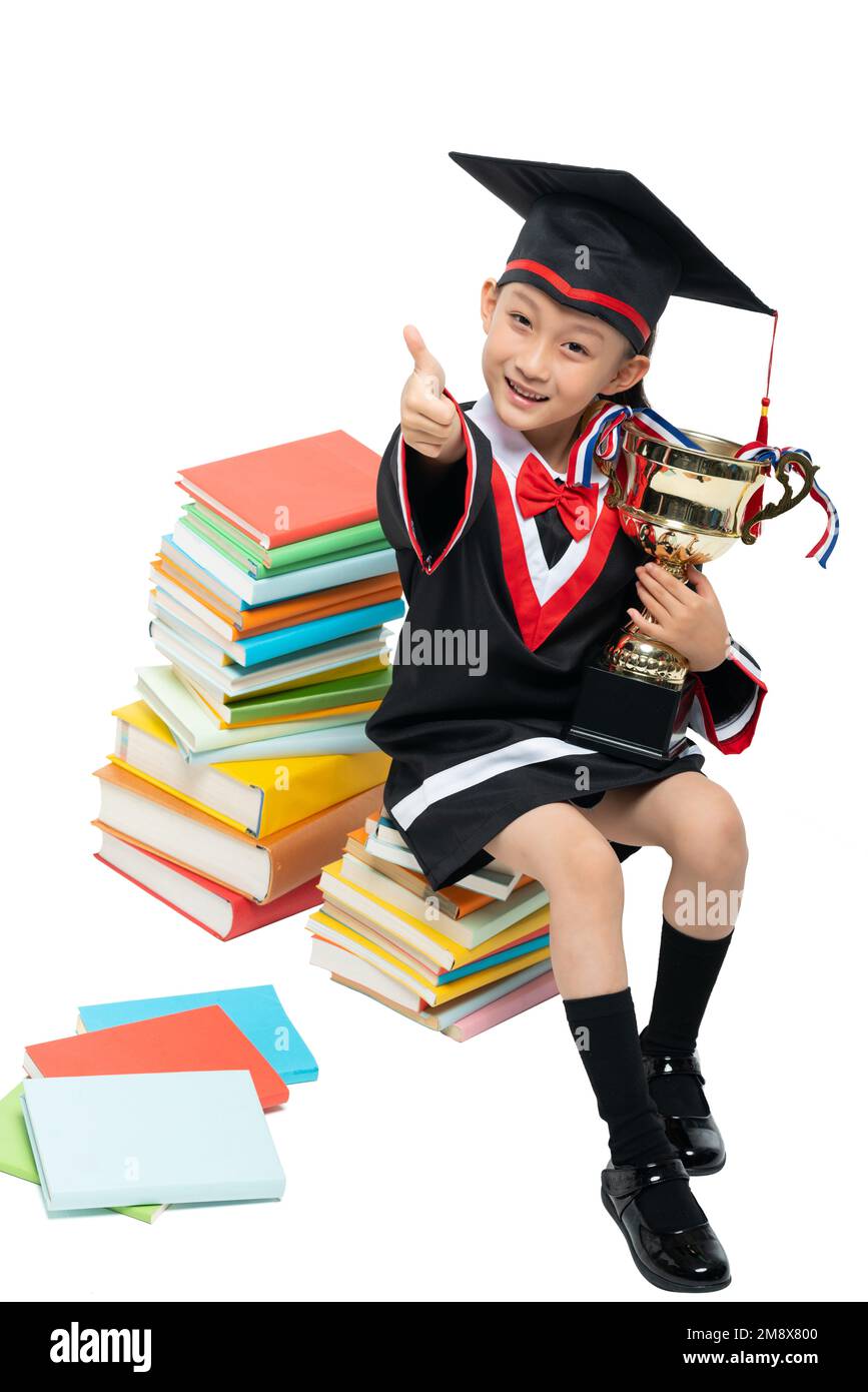 With a doctorial hat girl Stock Photo - Alamy