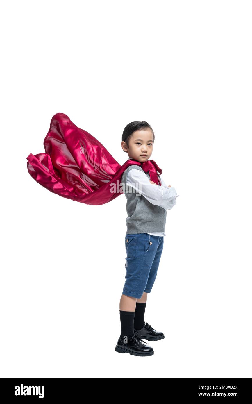 The little boy dressed in cape Stock Photo - Alamy