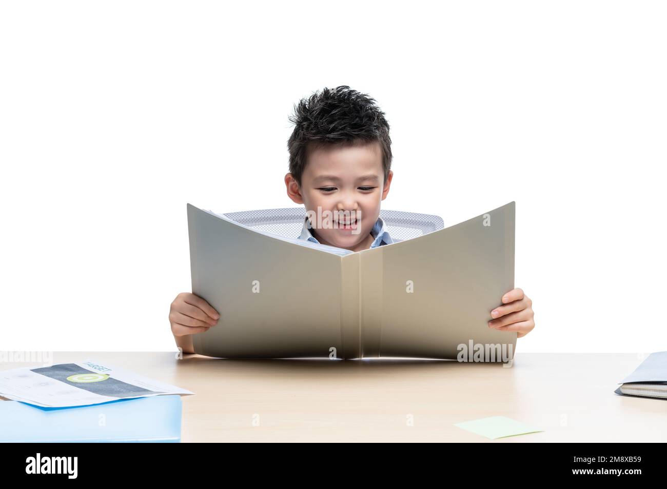 The little boy read data Stock Photo - Alamy