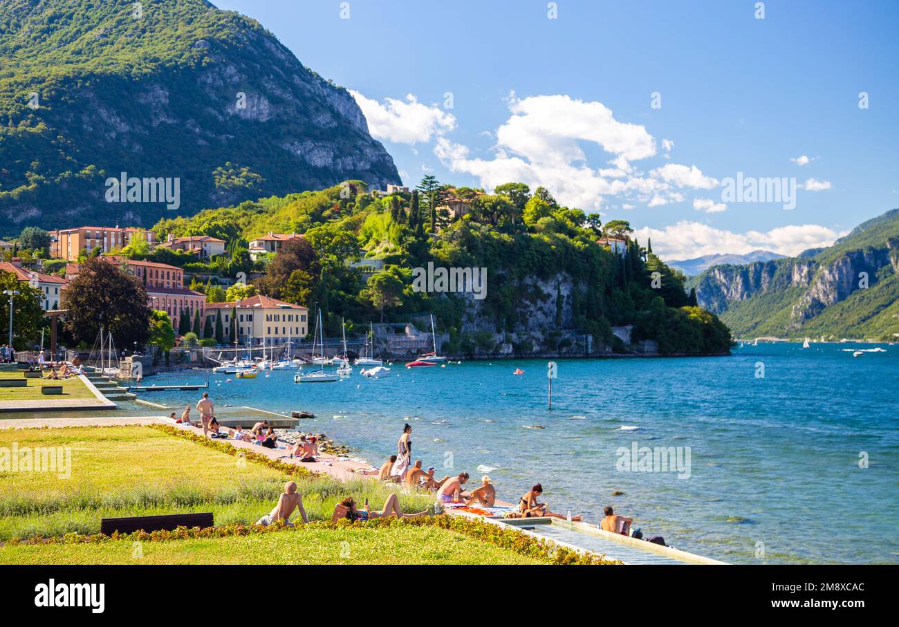 Aerial view of Malgrate Lecco in Lake Como, Italy Stock Photo - Alamy