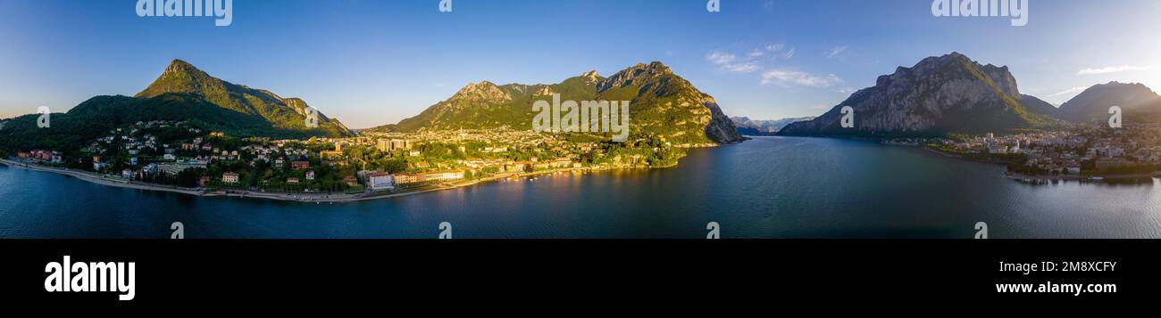 Aerial view of Malgrate Lecco in Lake Como, Italy Stock Photo - Alamy