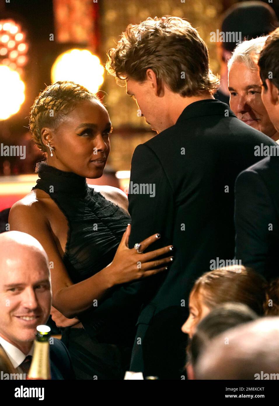 Janelle Monae, left, and Austin Butler are seen in the audience at the ...