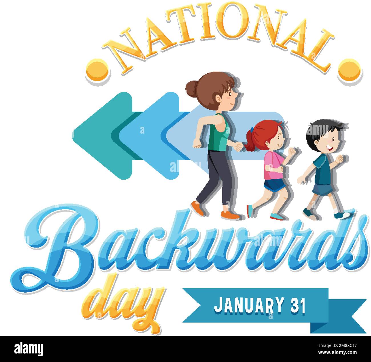 National backward day banner design illustration Stock Vector Image ...