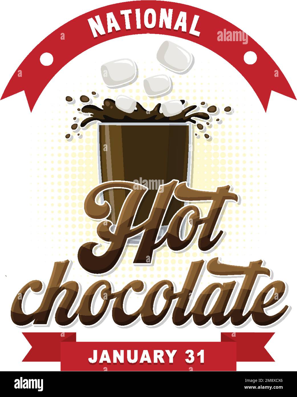 National Hot Chocolate Day Banner Design illustration Stock Vector ...