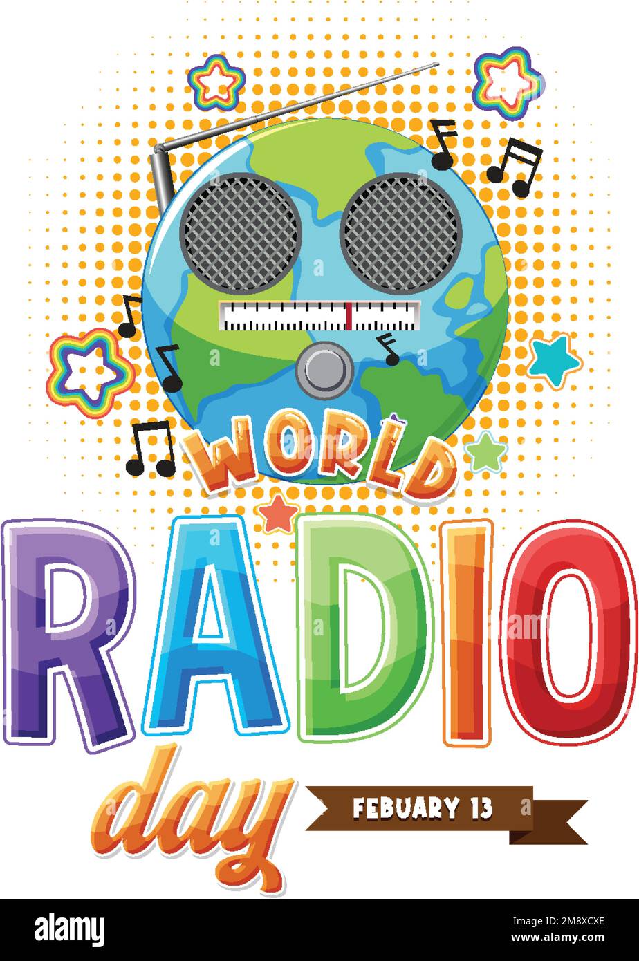 World Radio Day Banner illustration Stock Vector Image & Art - Alamy