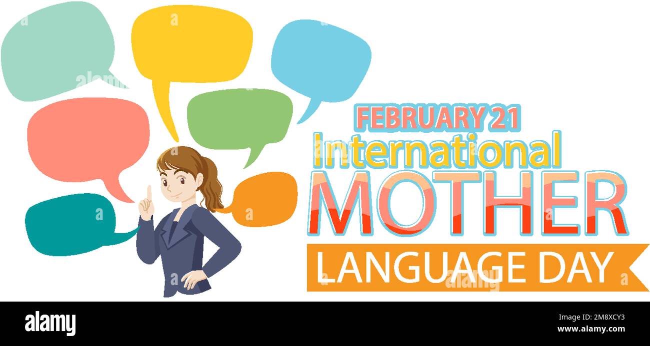 International mother language day banner illustration Stock Vector ...