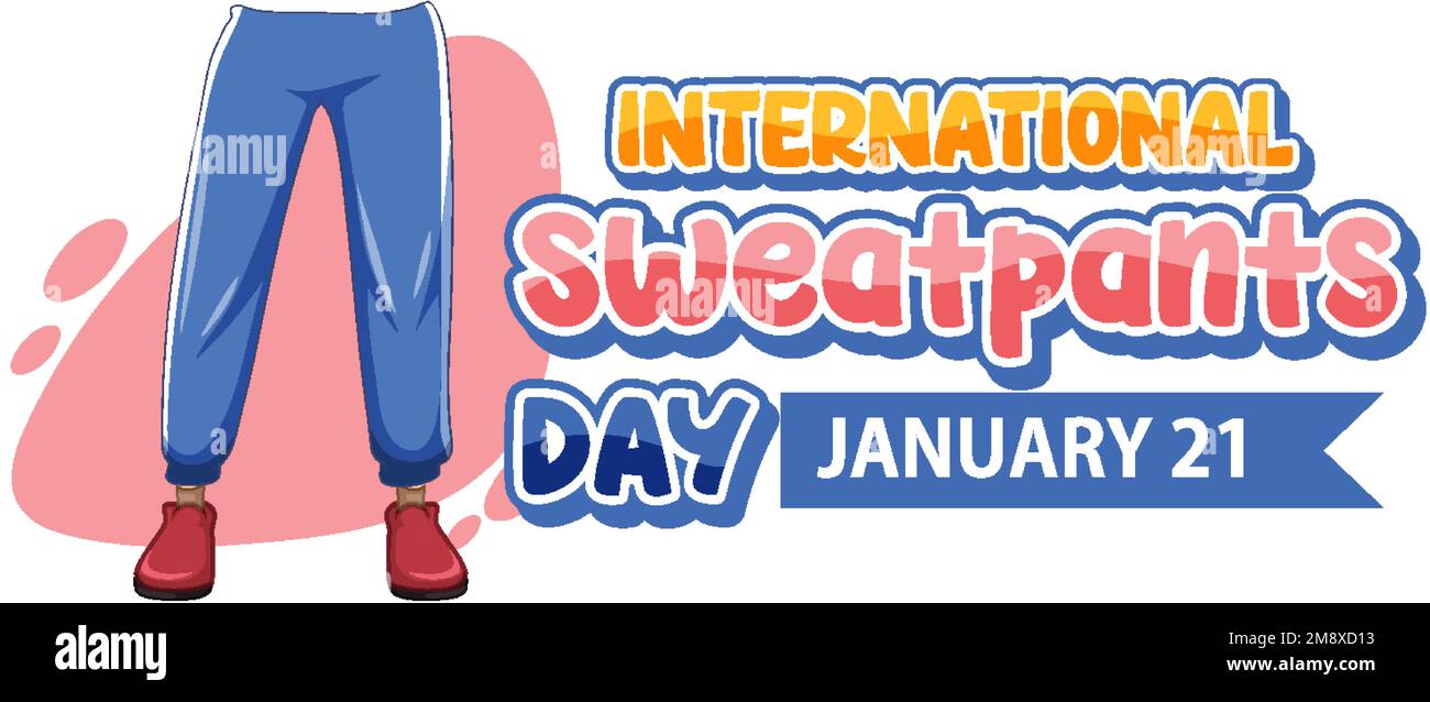 International Sweatpants Day Banner Design illustration Stock Vector ...