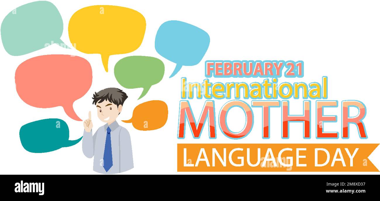 International mother language day banner illustration Stock Vector ...