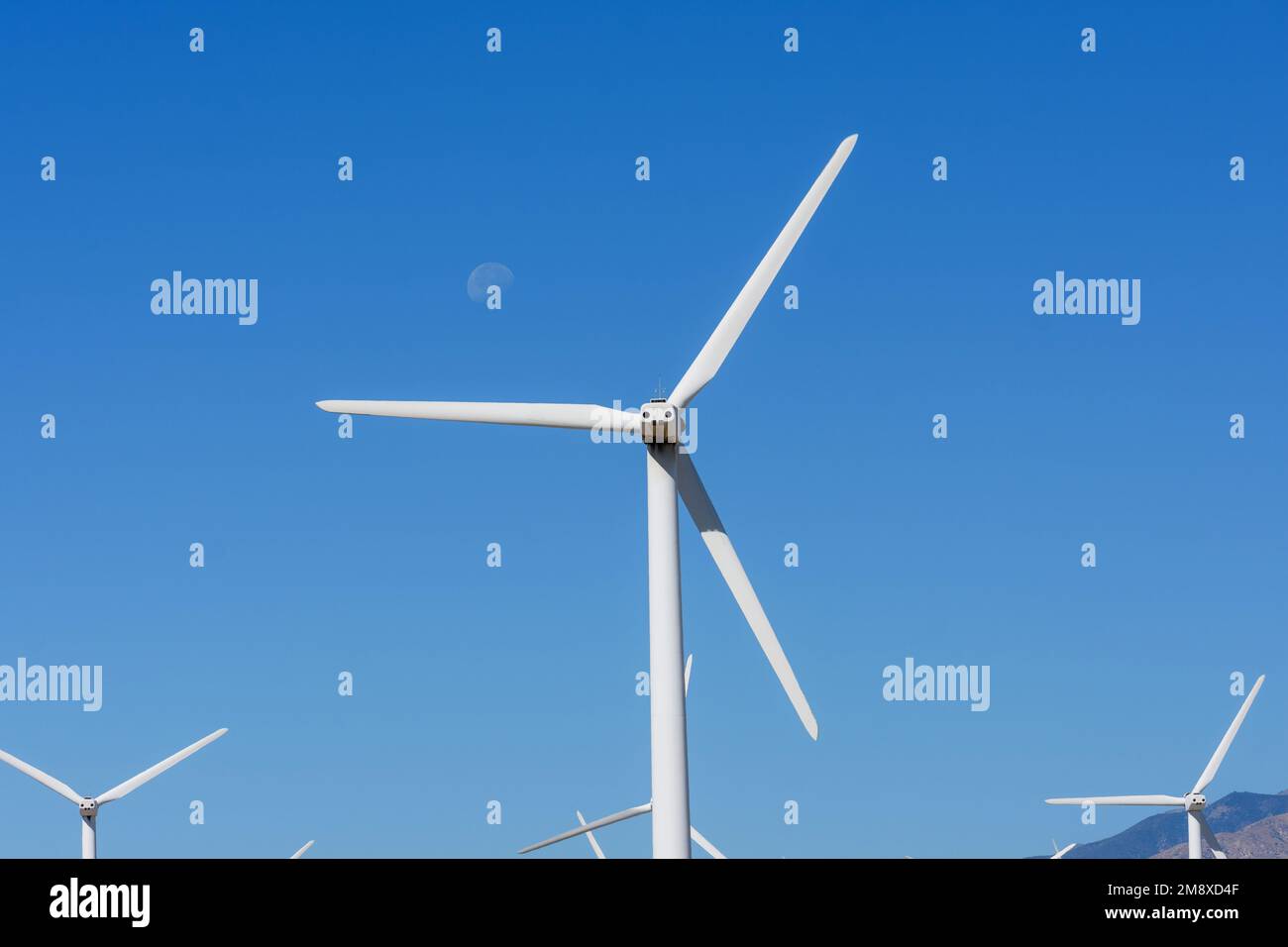 A wind turbine for renewal energy at San Gorgonio Pass from Indian ...