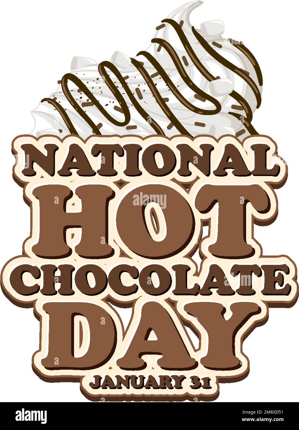 National Hot Chocolate Day Banner Design illustration Stock Vector ...