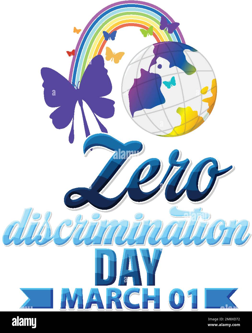Zero discrimination day banner design illustration Stock Vector Image ...