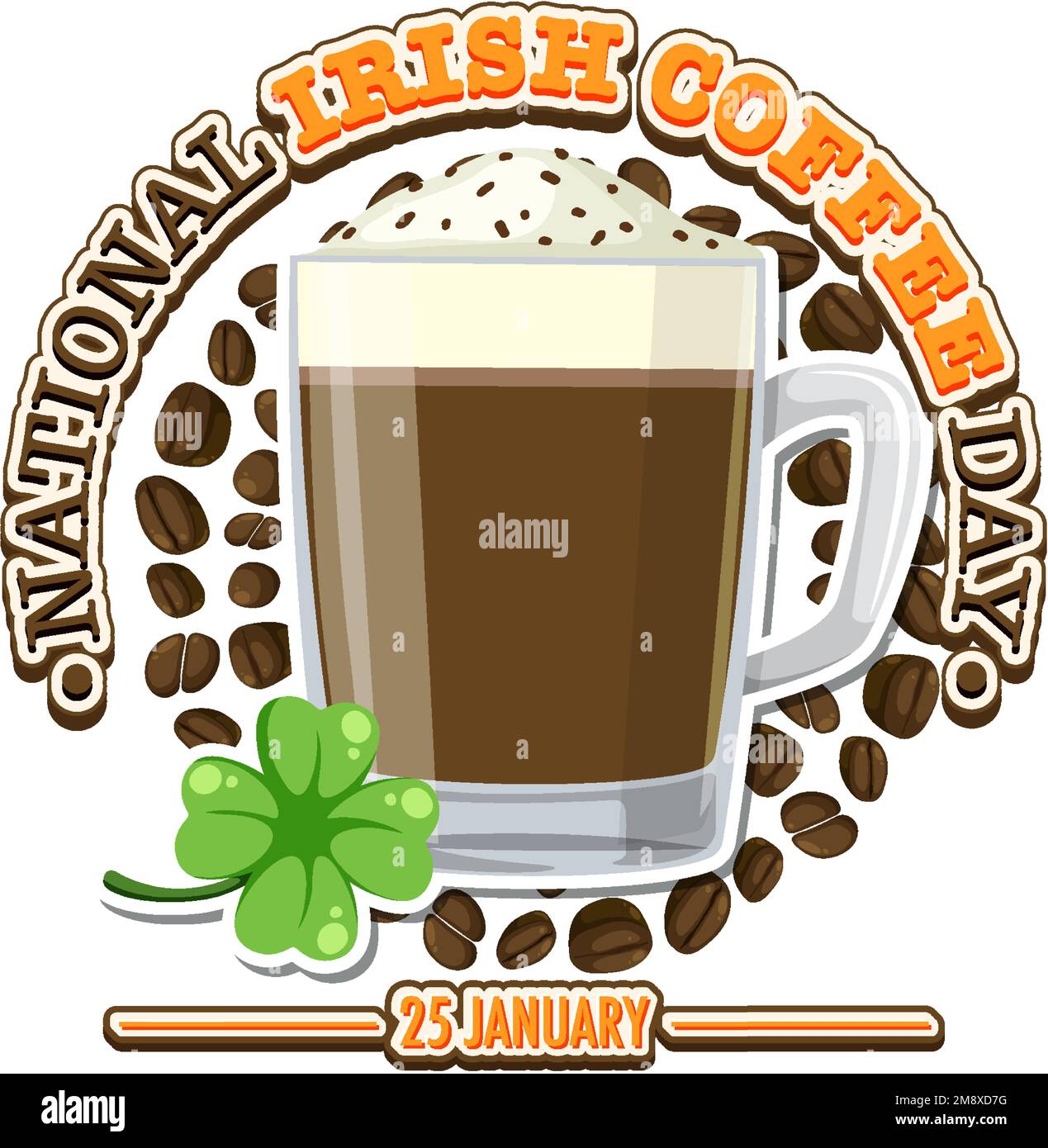 National Irish coffee day banner design illustration Stock Vector Image ...