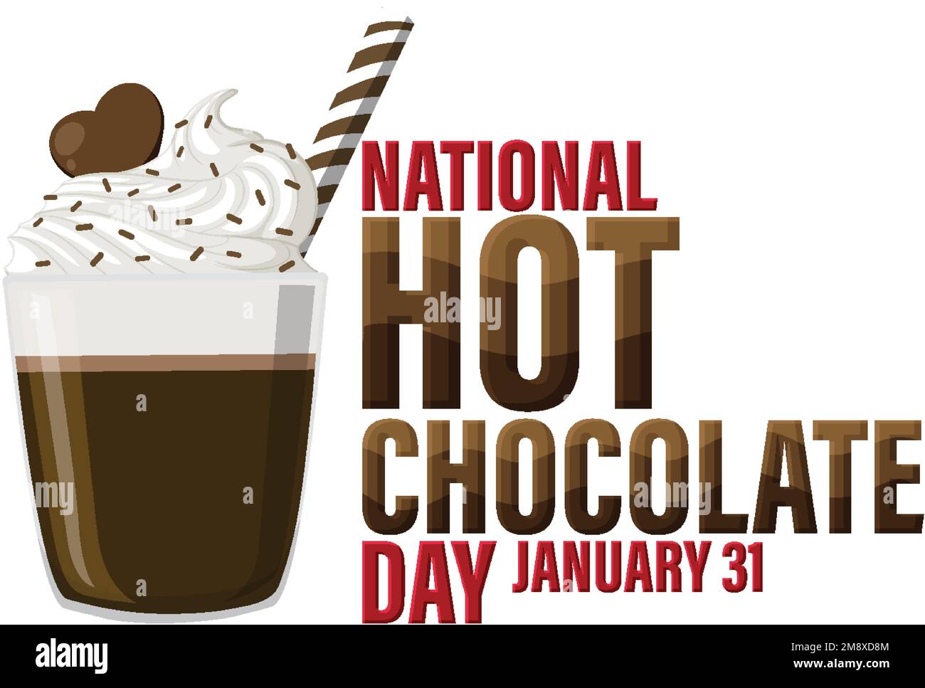 National Hot Chocolate Day Banner Design illustration Stock Vector ...