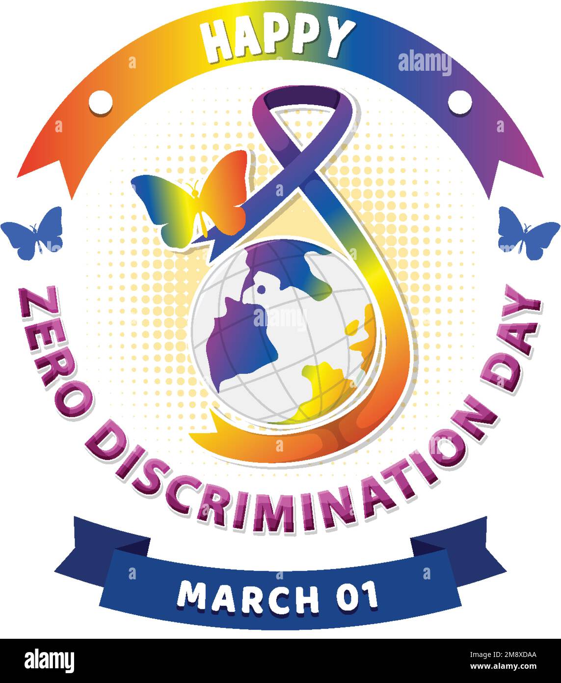 Zero discrimination day banner design illustration Stock Vector Image ...