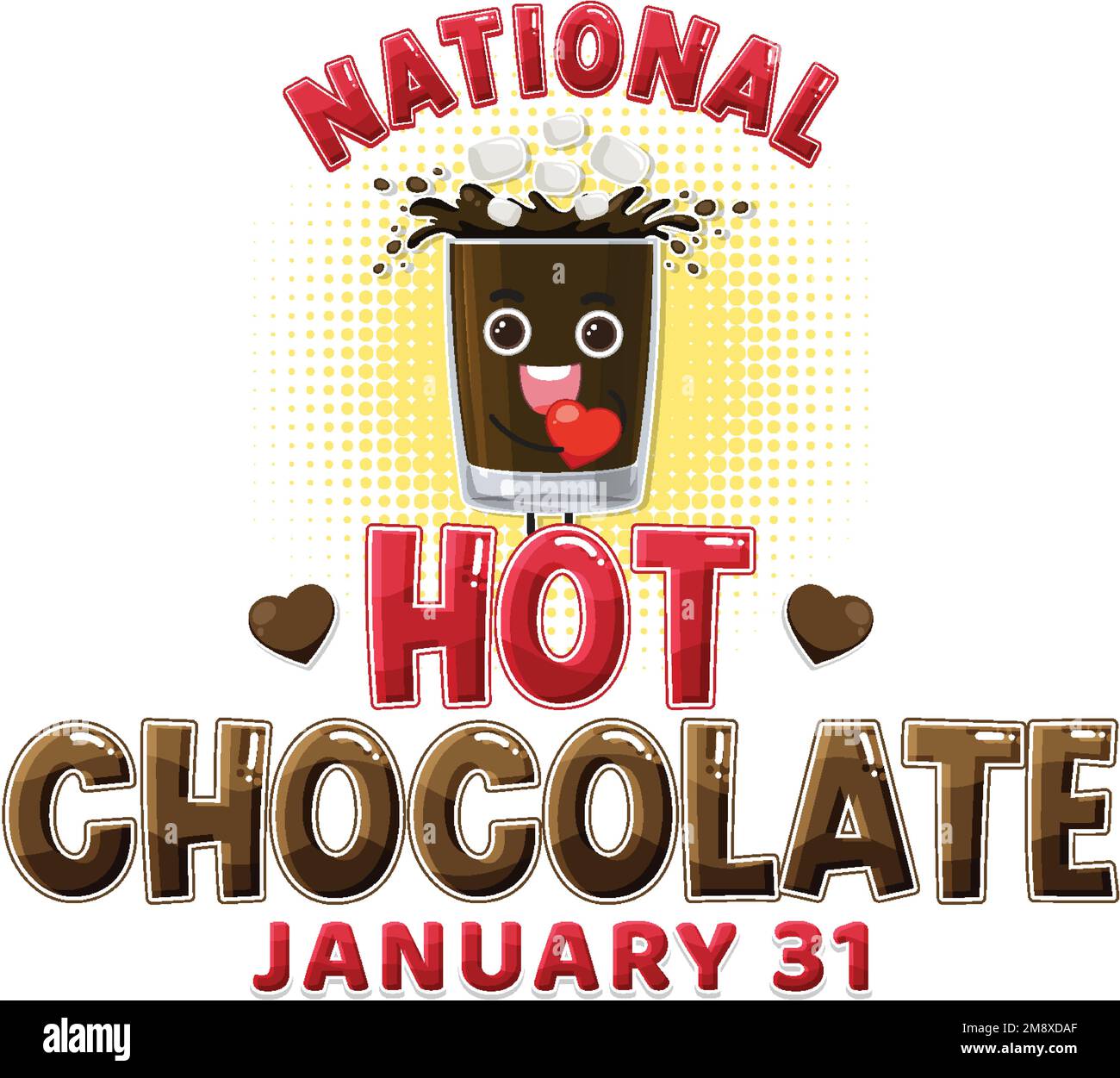 National Hot Chocolate Day Banner Design illustration Stock Vector ...