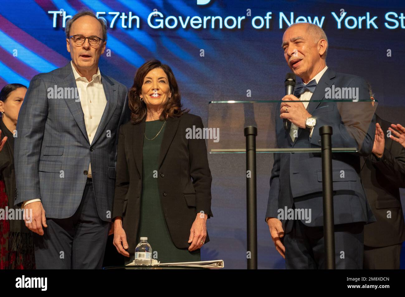 New York, United States. 15th Jan, 2023. Dr. Marc Rivera prays for New ...