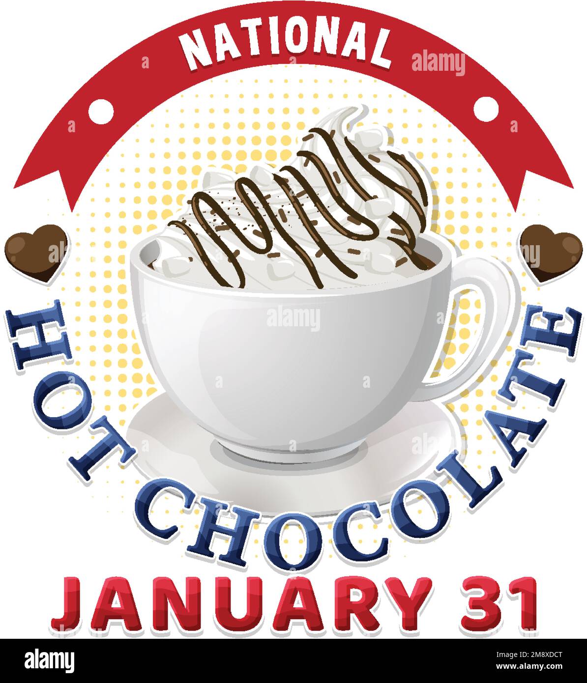 National Hot Chocolate Day Banner Design illustration Stock Vector ...