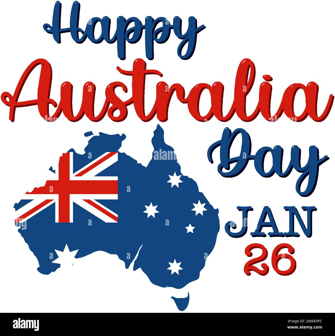 Happy Australia Day Banner Design illustration Stock Vector Image & Art ...