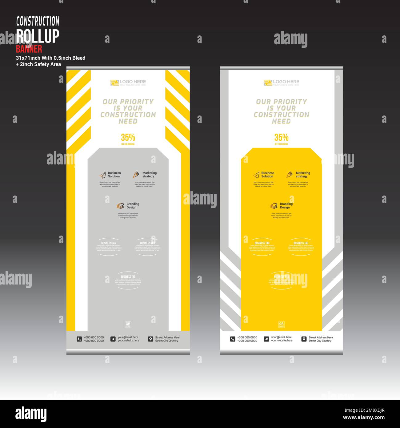 construction roll up banner design Stock Vector Image & Art - Alamy