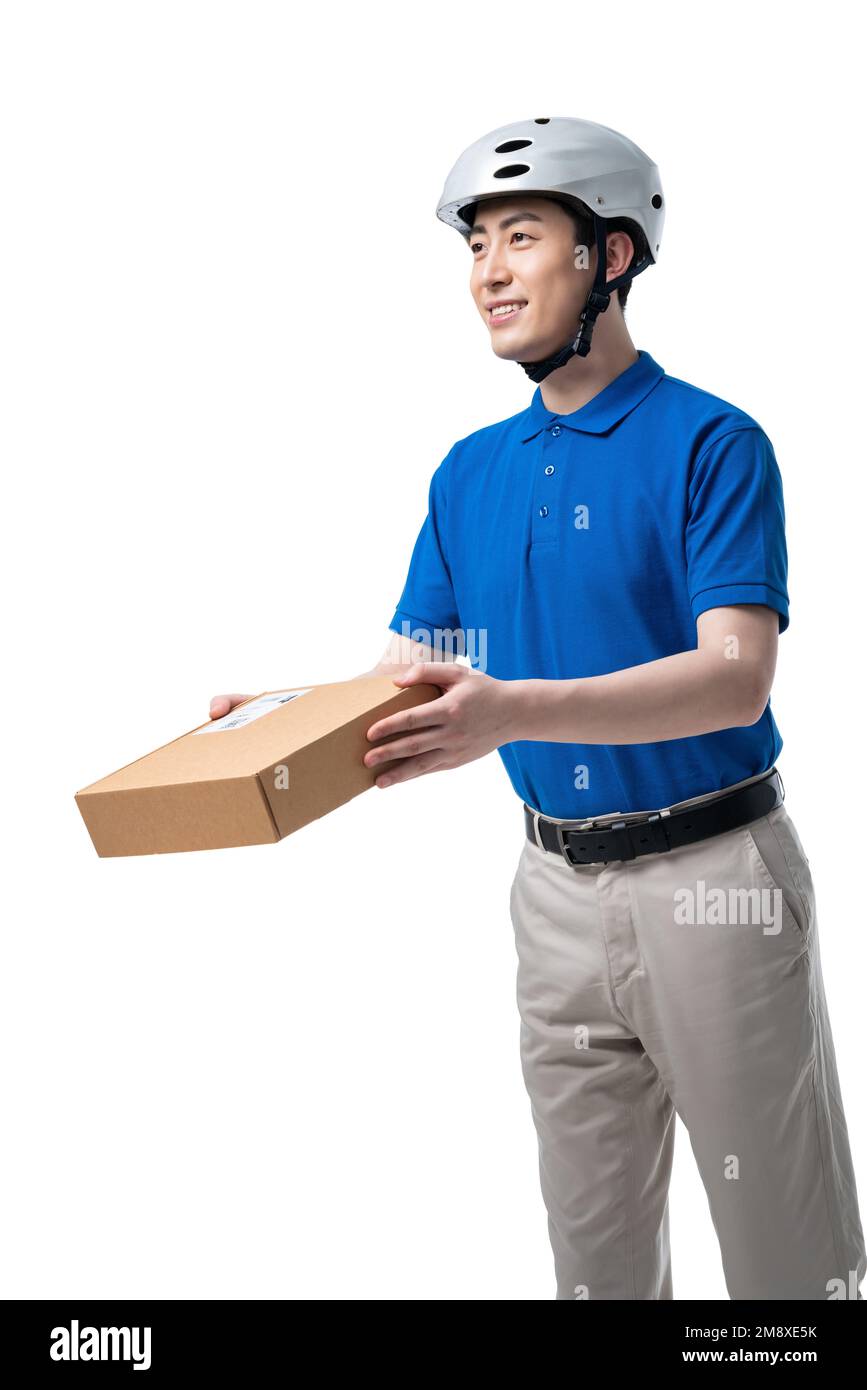 Fast express delivery young Cut Out Stock Images & Pictures - Alamy