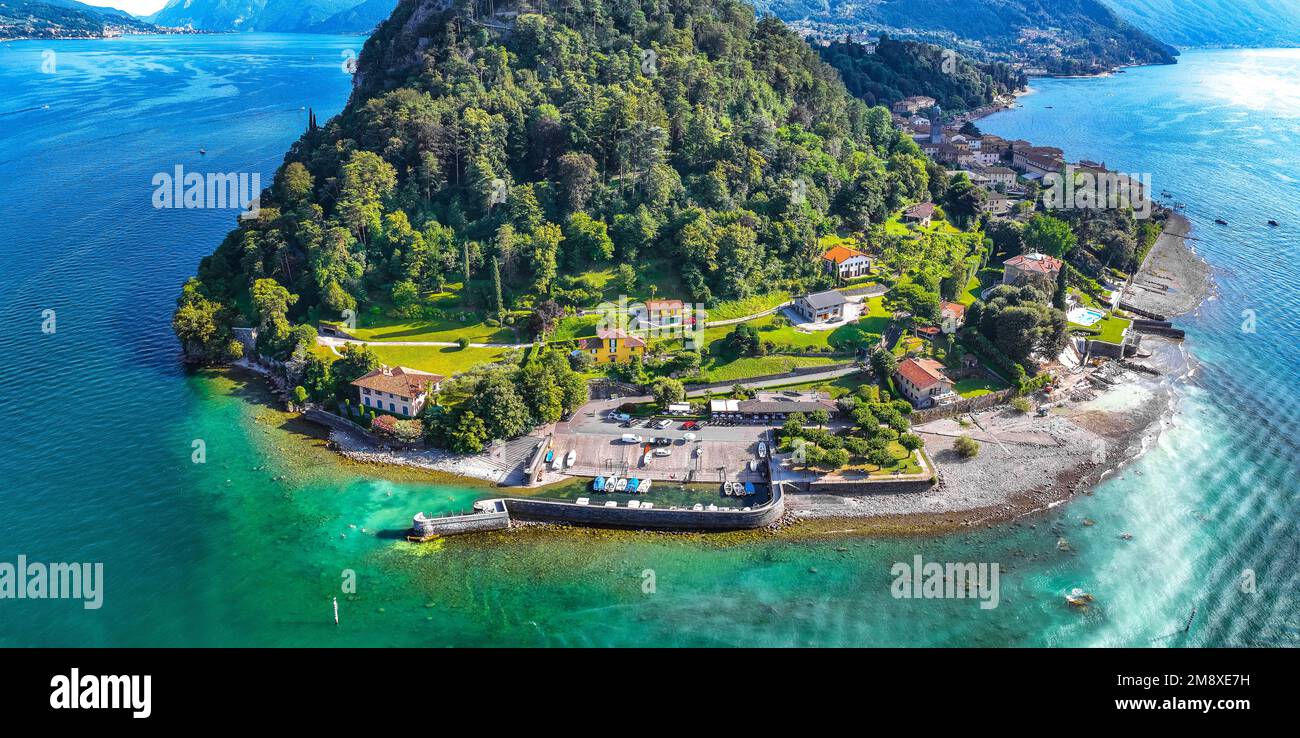 Aerial view of Bellagio village in Lake Como, in Italy Stock Photo - Alamy