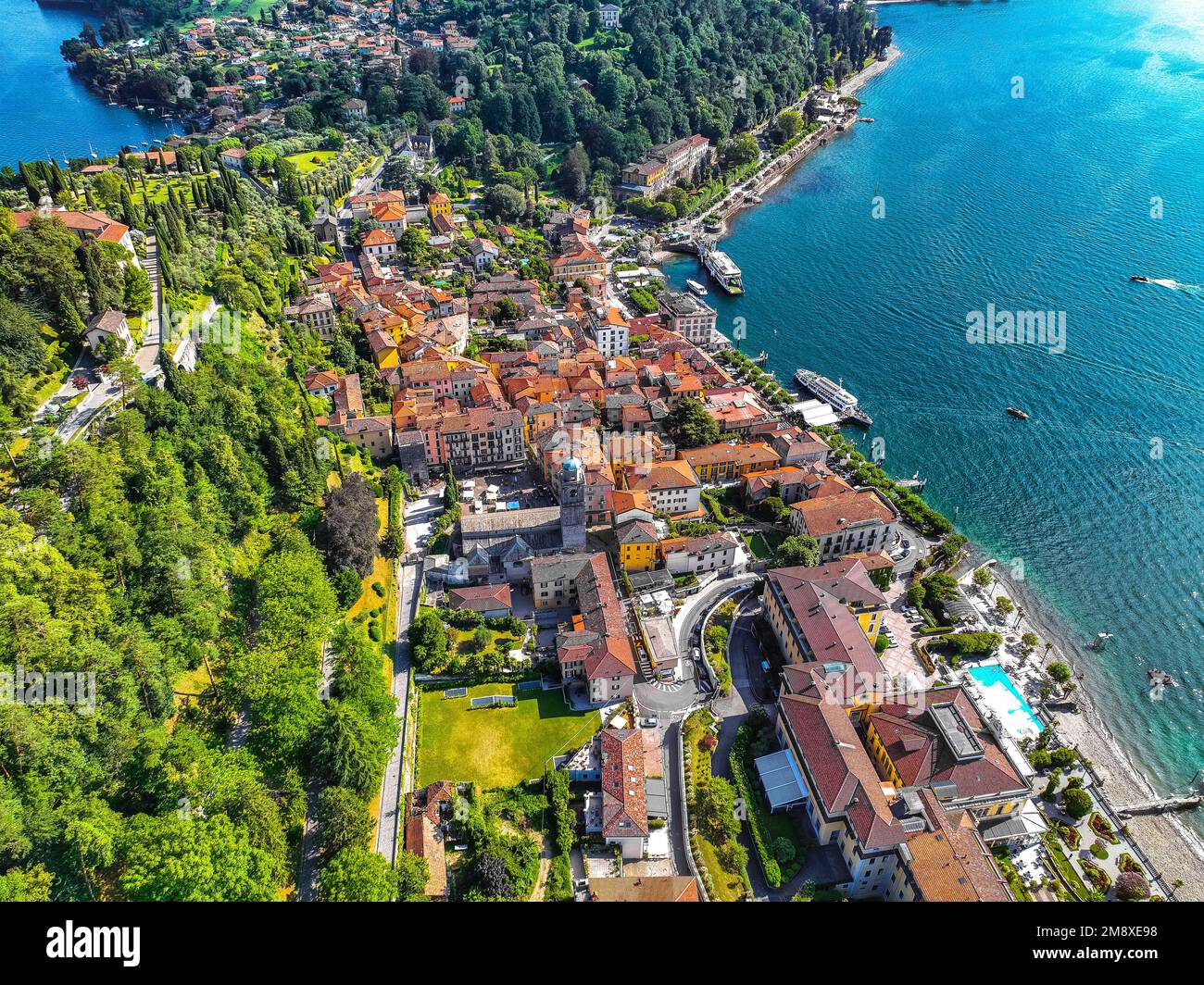 Aerial view of Bellagio village in Lake Como, in Italy Stock Photo - Alamy