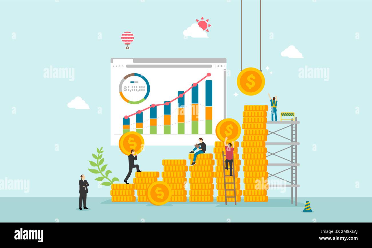 Long-term investment vector banner illustration Stock Vector Image ...