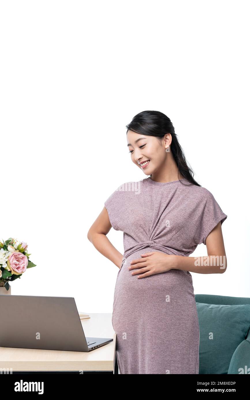 Pregnant women happy Stock Photo - Alamy