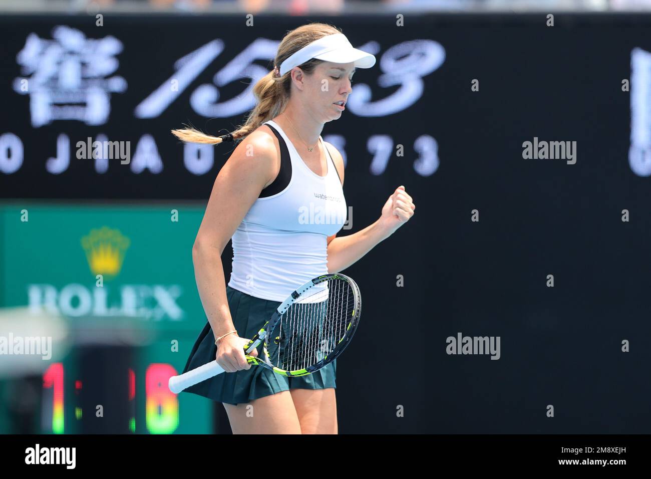Melbourne, Australia. 16th Jan, 2023. Danielle Collins of USA pumps her ...