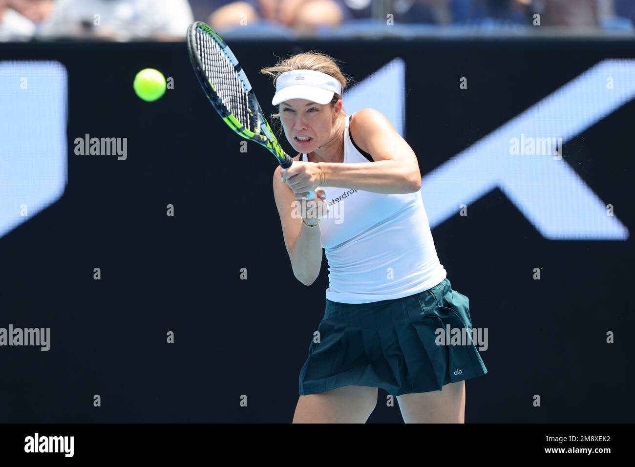 Melbourne, Australia. 16th Jan, 2023. Danielle Collins of USA plays a ...