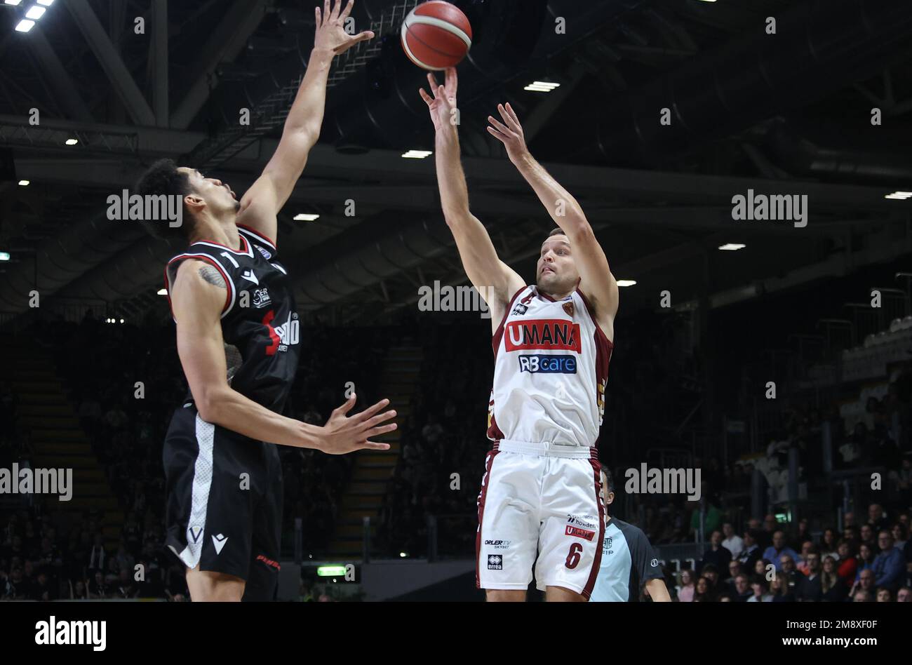 Michael Bramos (Umana Reyer Venezia) thwarted by Ismael Bako (Segafredo ...