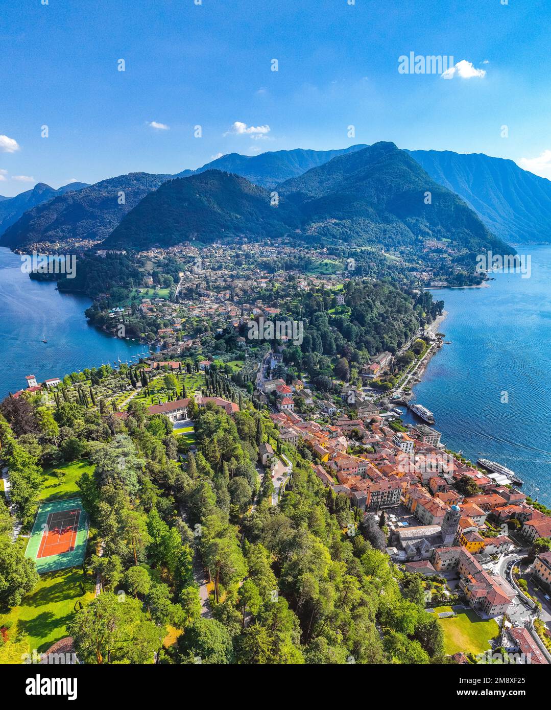 Aerial view of Bellagio village in Lake Como, in Italy Stock Photo - Alamy