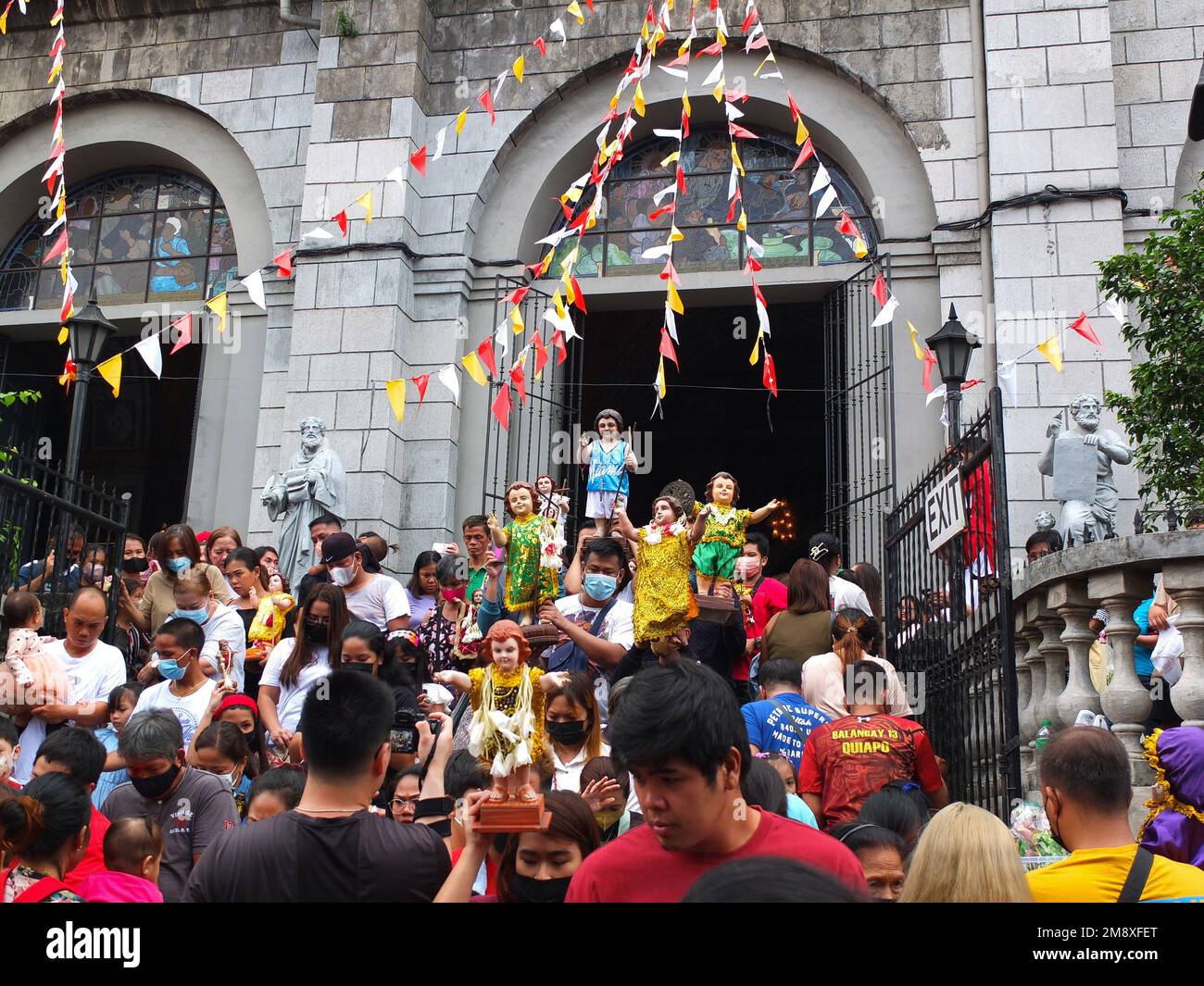 Manila, Philippines. 15th Jan, 2023. Huge volume of crowd leaving the ...