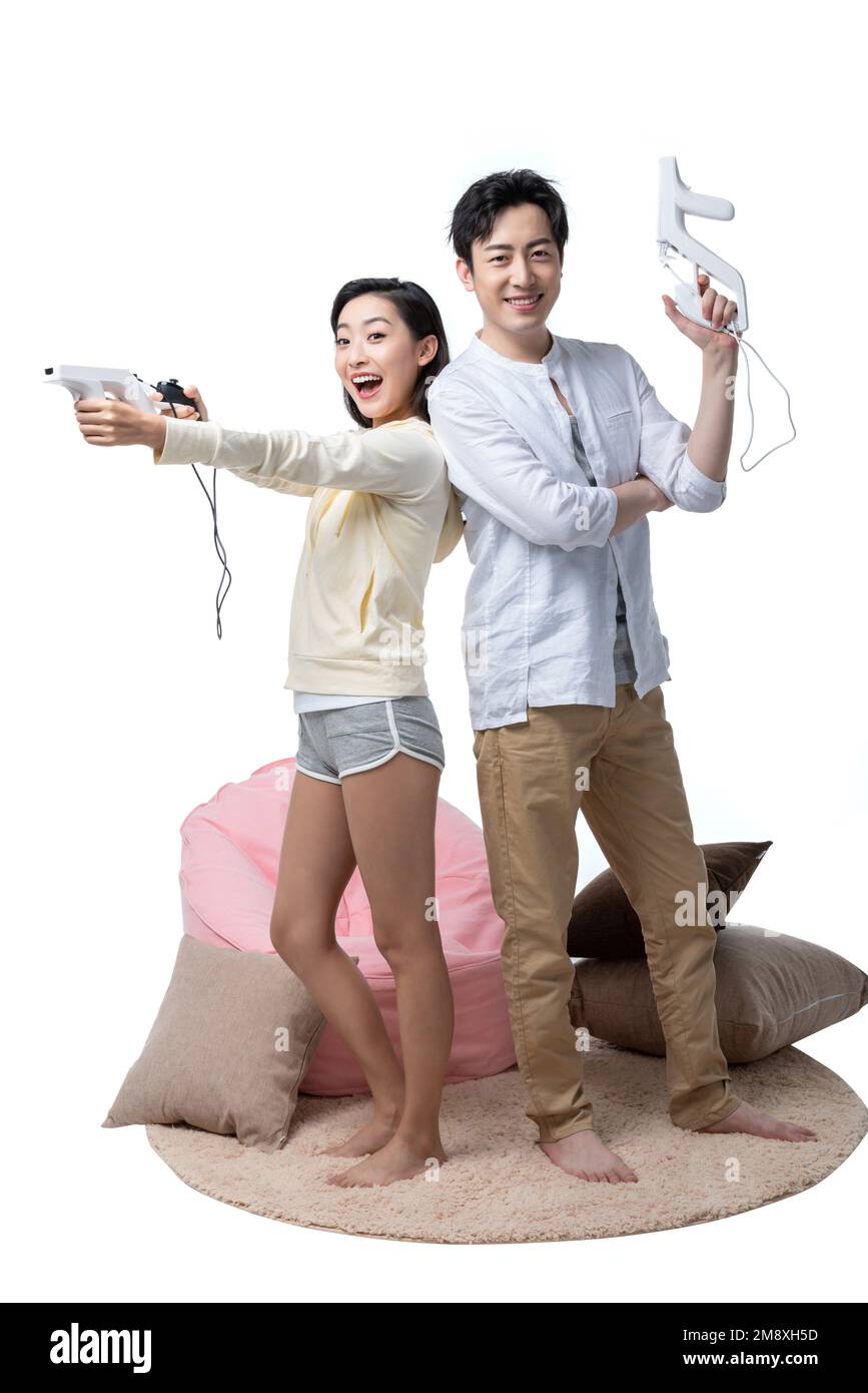 Two young men video games hi-res stock photography and images - Alamy