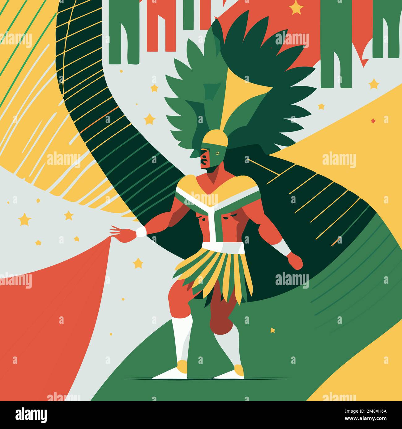 Illustration of a costumed fictional character representing a fictional ...