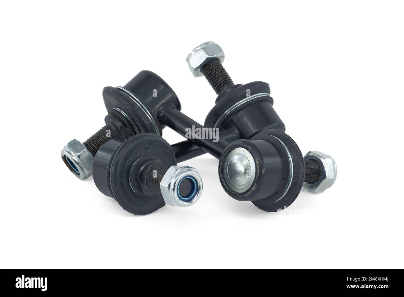 Suspension stabilizer bar link kit isolated on white background, auto ...